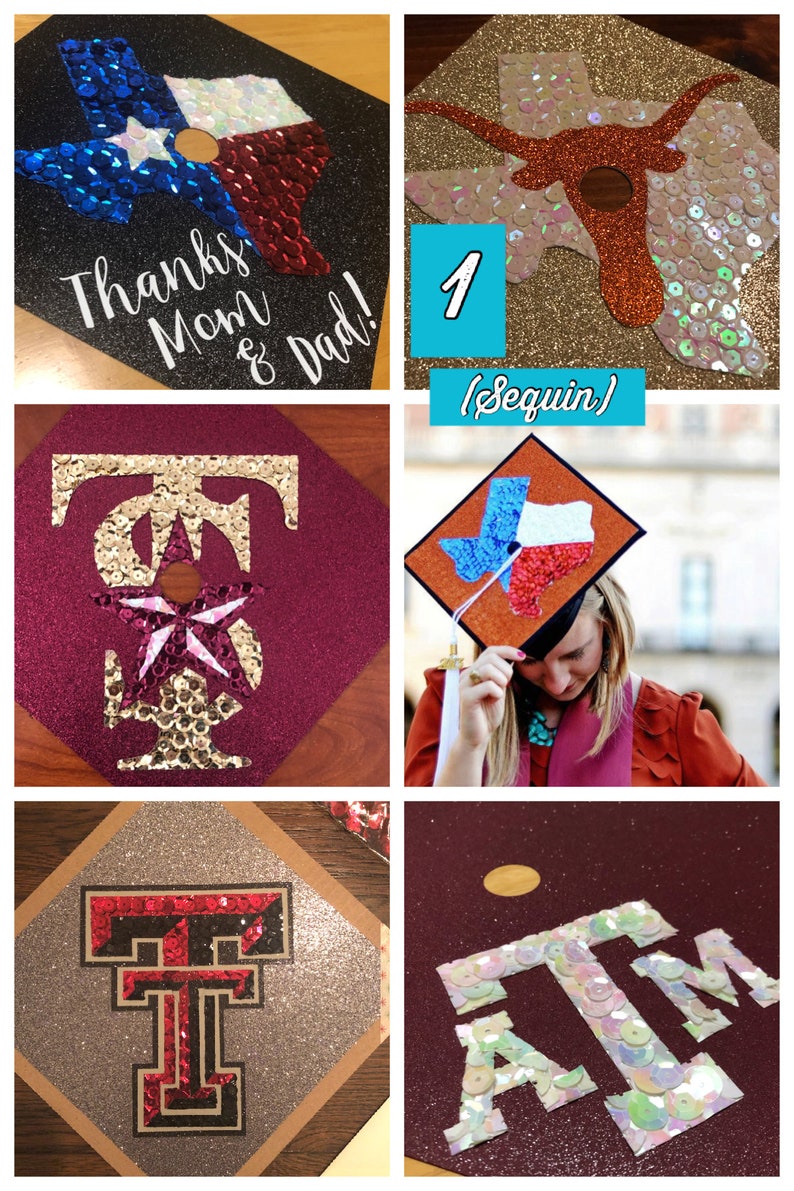 Custom Graduation Cap, Texas Tech, University of Texas, A&M, Aggie ...