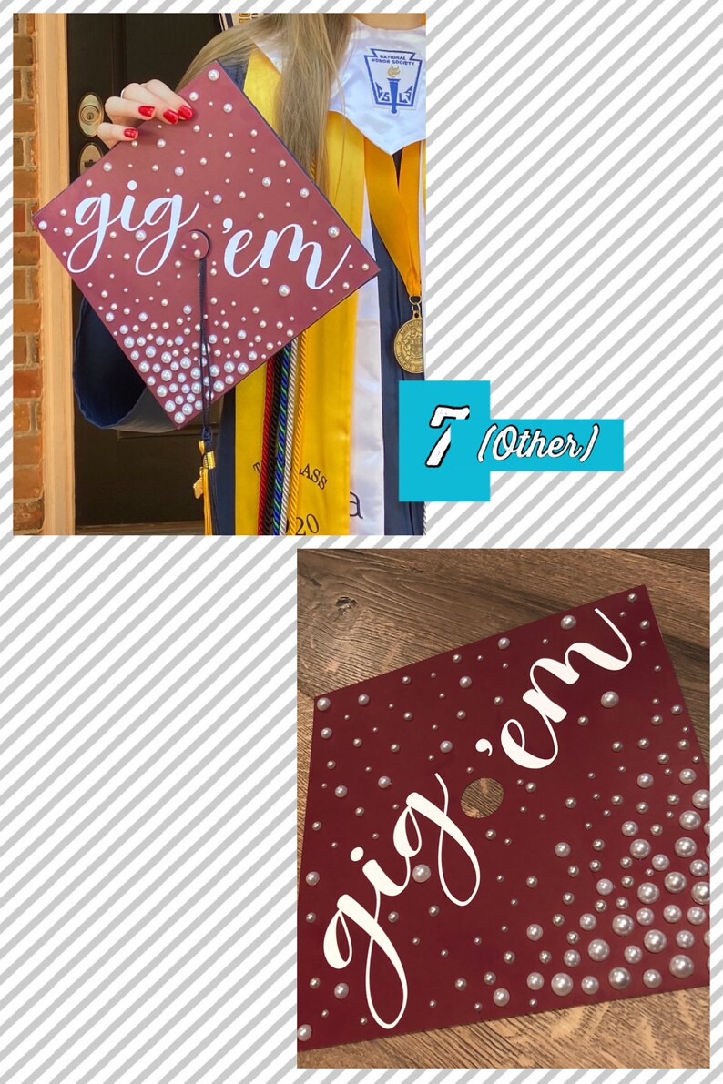 Custom Graduation Cap, Texas Tech, University of Texas, A&M, Aggie ...