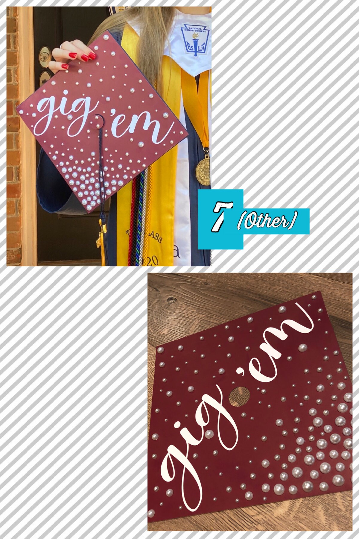 Custom Graduation Cap, Texas Tech, University of Texas, A&M, Aggie ...