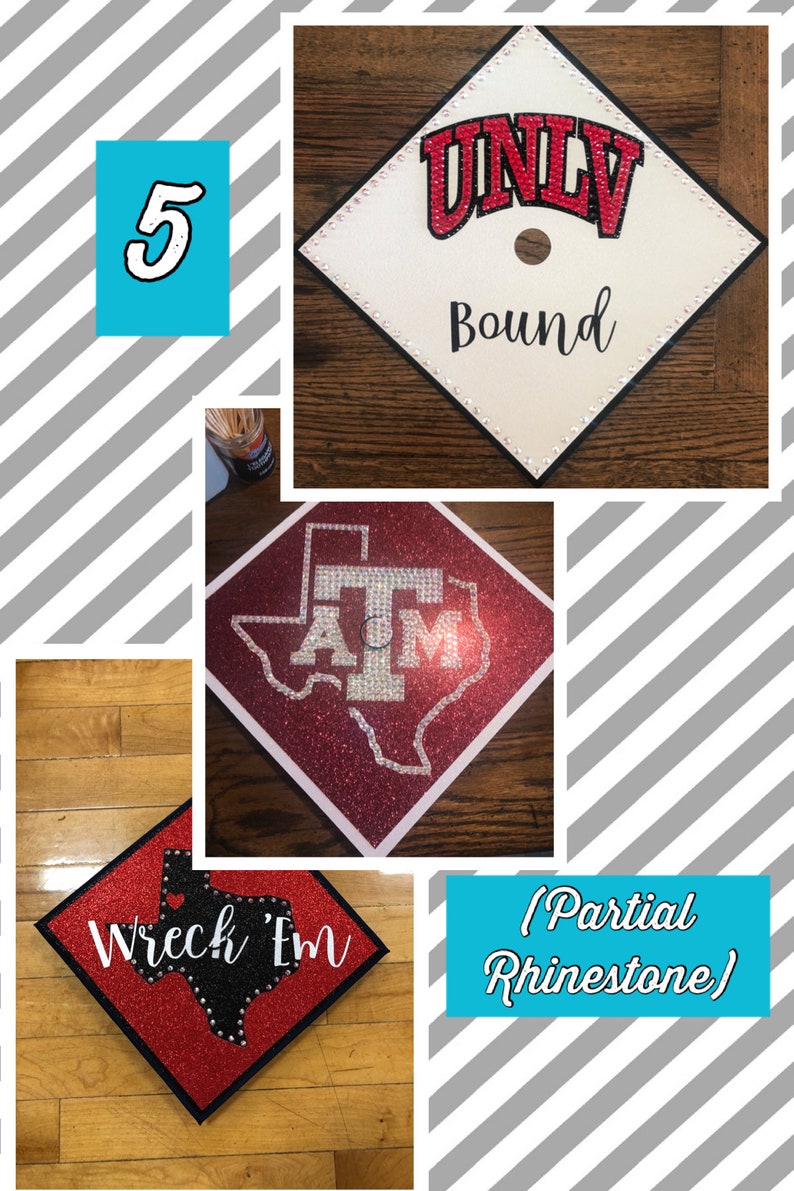 Custom Graduation Cap, Texas Tech, University of Texas, A&M, Aggie ...
