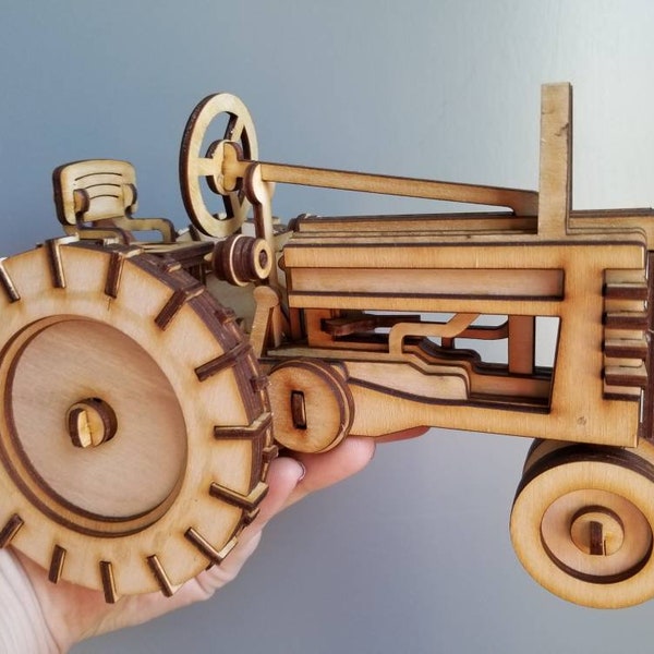 Wooden Tractor - Etsy
