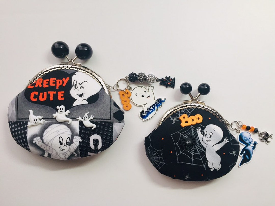 Casper Ghost Handsewn Coin Purse With Embellishments and Keychain ...