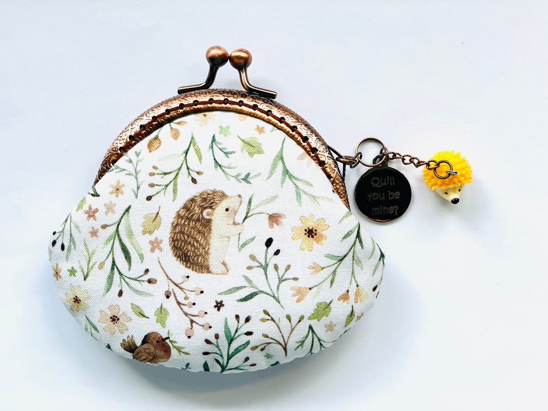 Quill You Be Mine? Hedgehog Porcupine Coin Purse With Funny Pun ...
