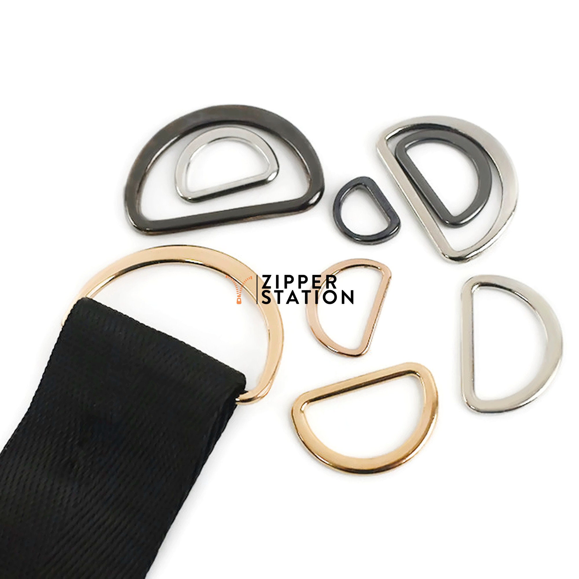 Silver F47 Solid Cast Closed D Rings Metal D-rings for - Etsy UK