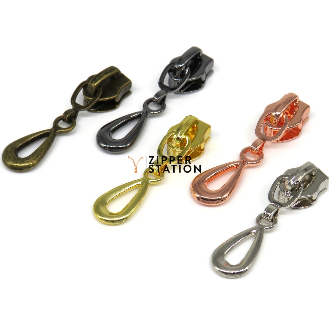 Teardrop Zipper Pulls: #5 Nylon Zip Repair - Various Colors - Etsy UK