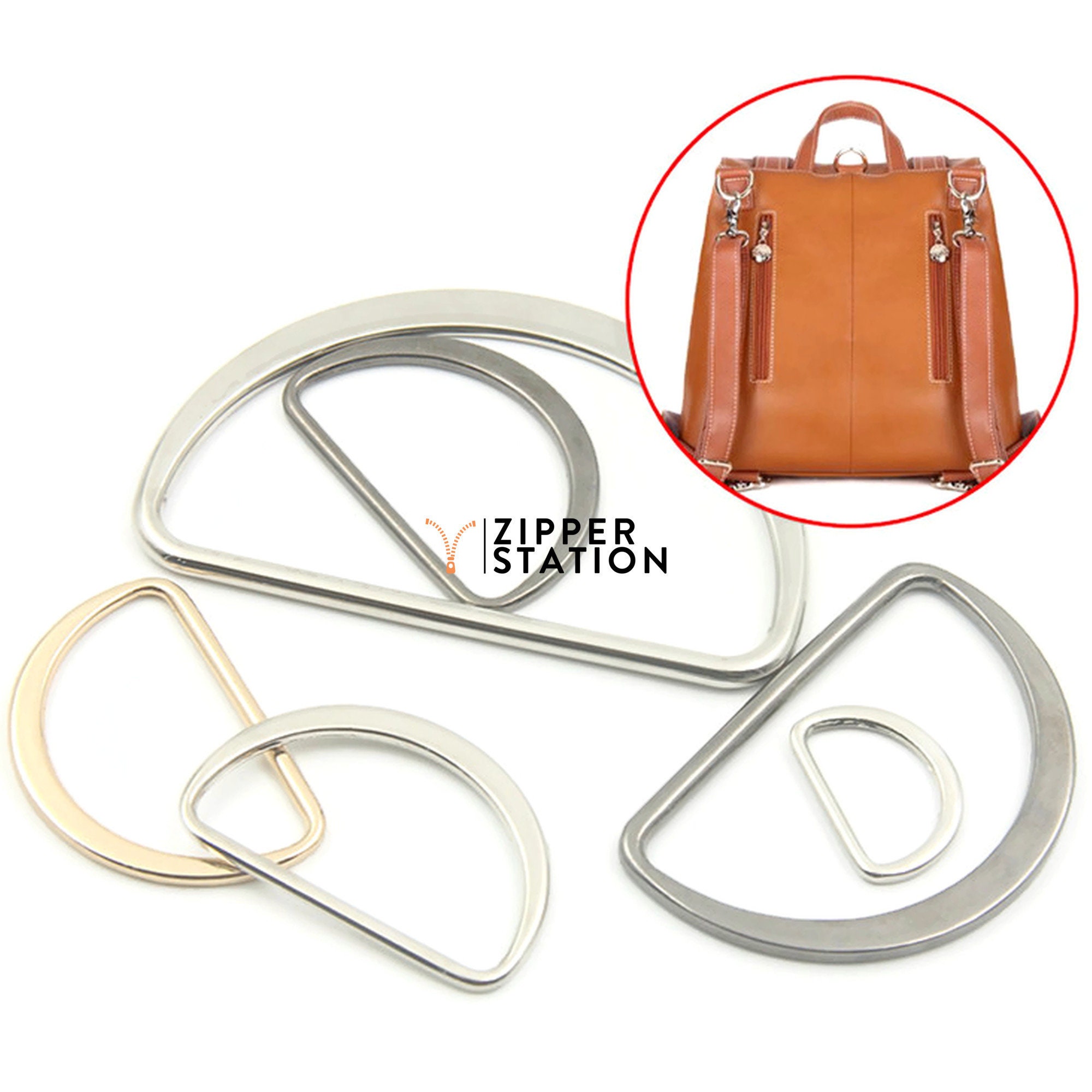 Silver F47 Solid Cast Closed D Rings Metal D-rings for - Etsy UK