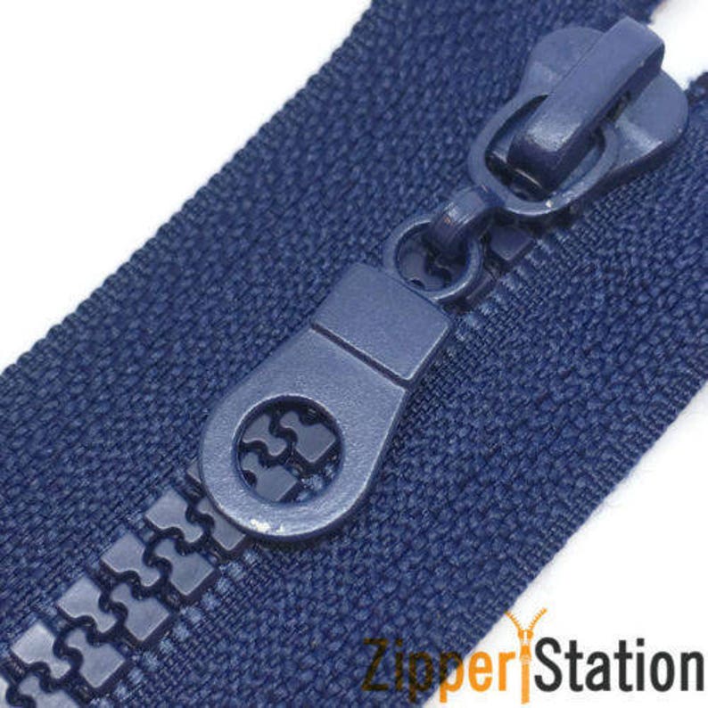 2 Way Chunky Open Ended Zip Zippers Plastic Teeth Black - Etsy