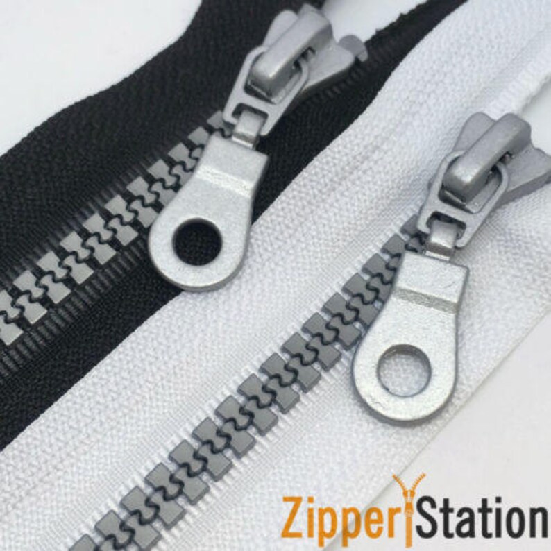 Chunky Open Ended Zip Plastic Teeth Choice of 25 Colours & - Etsy UK