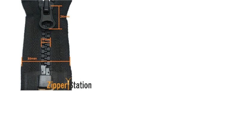 No 8 Chunky Open Ended Zip Plastic Teeth Heavy Duty 8 - Etsy