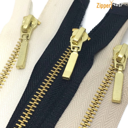 Metal Polished Gold Teeth Zips No 3 Weight Zip Closed End - Etsy UK