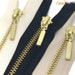 Heavy Duty No8 Polished Gold Teeth Zip/metal Open End Zipper PG8OE ...
