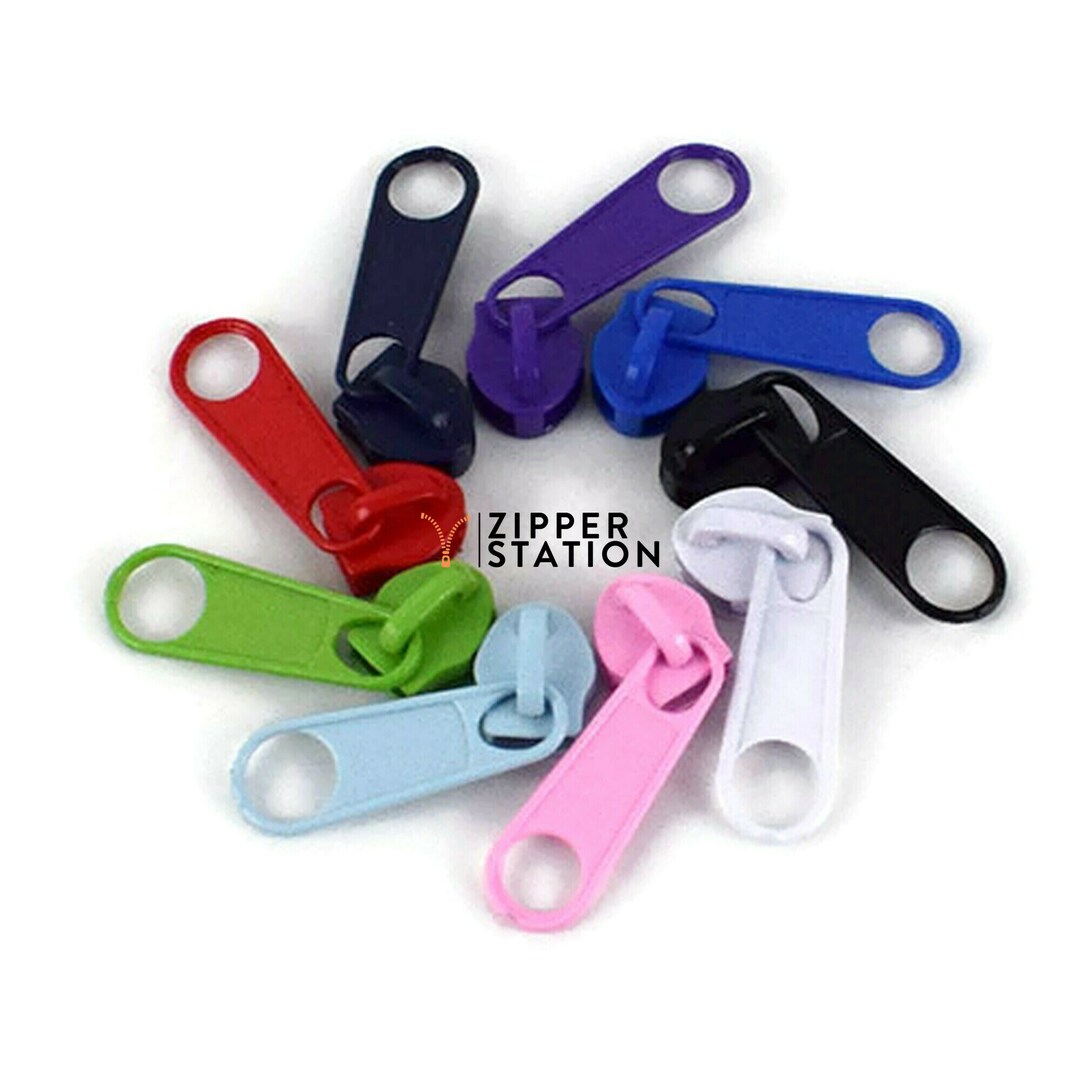 No3 Zip Slides, Pulls, #3 Fastenings for Continuous Nylon Coil Zipper ...