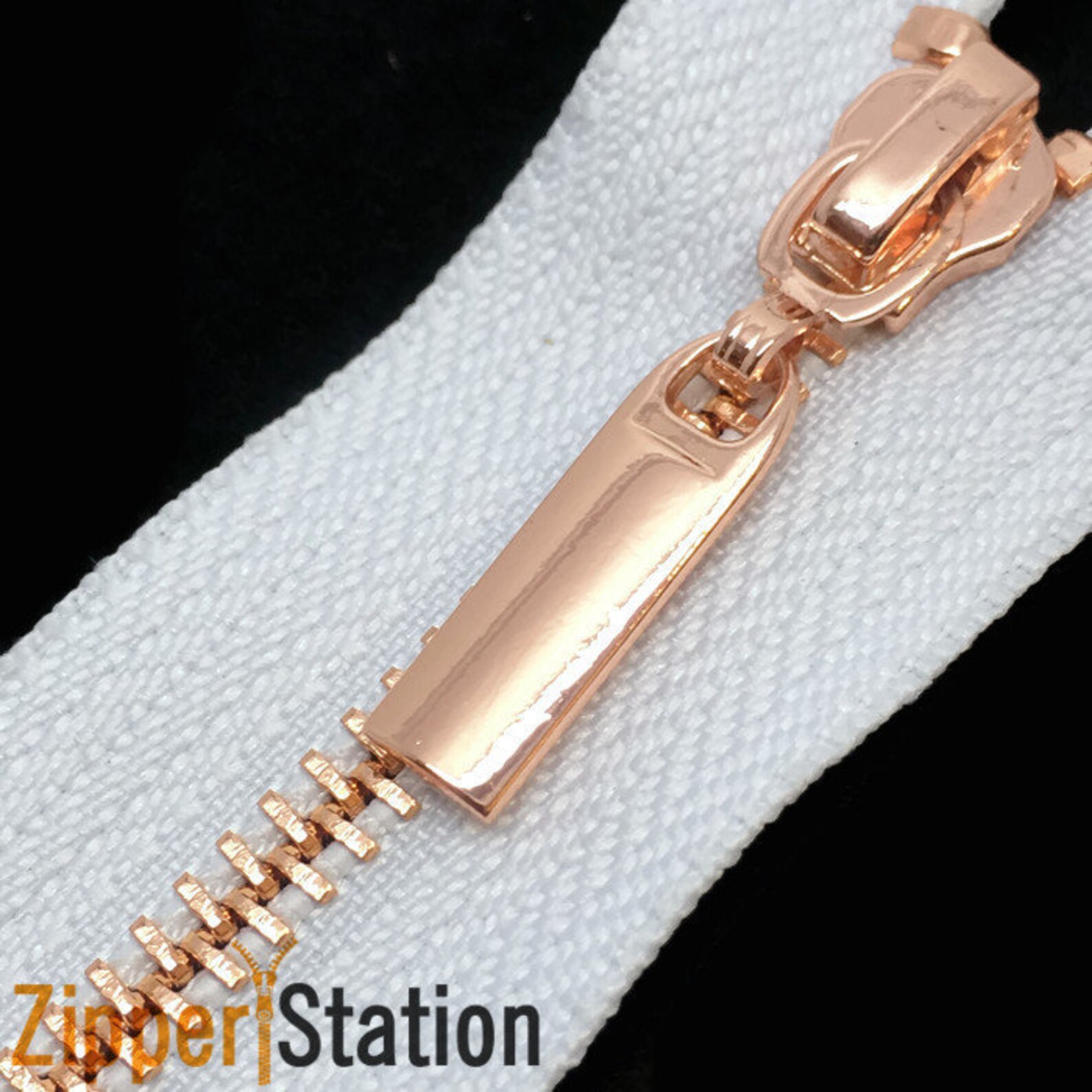 Metal Polished ROSE GOLD Teeth Zips No 3 Weight Zip Open End - Etsy UK
