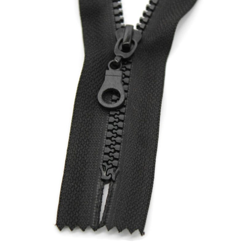 Black Chunky Plastic Zips - Open End, Closed End, Reversible and 2 Way ...