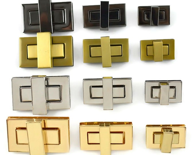 Twist Turn Lock Purse Closure - Leather Craft Accessory, Bag Hardware ...