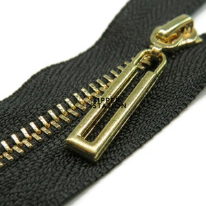 Metal Zips Closed End #3 Weight - Gold Teeth Size No3 Zippers - Etsy UK