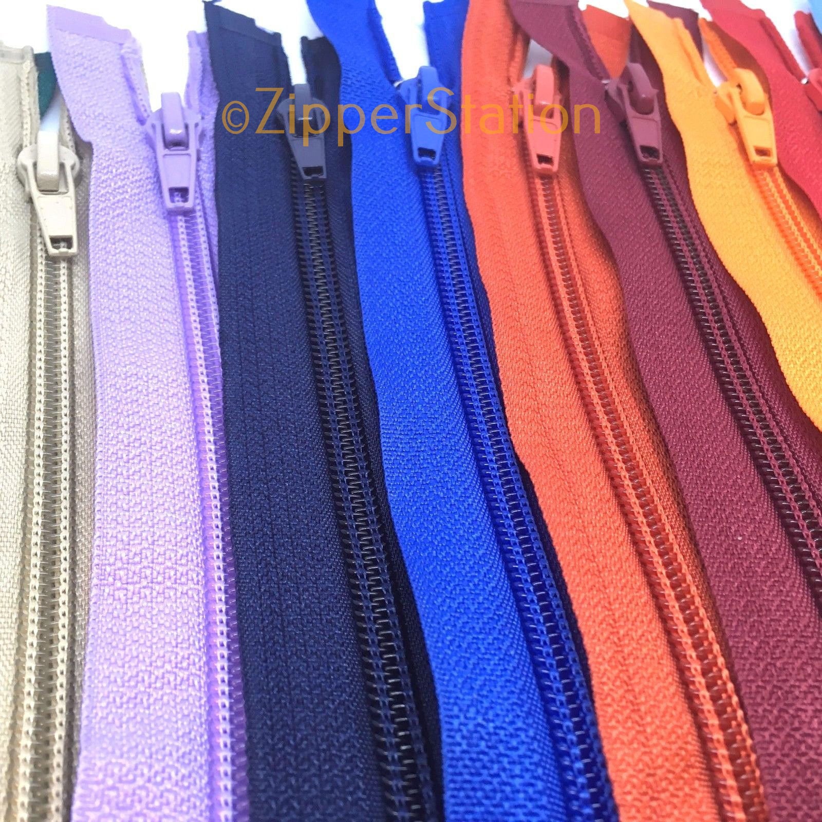 Nylon Open Ended Zips No 5 Autolock Zipper 22 Zip Colours - Etsy UK