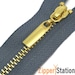 Metal Polished Gold Teeth Zips No 3 Weight Zip - Closed End (PG3CE ...