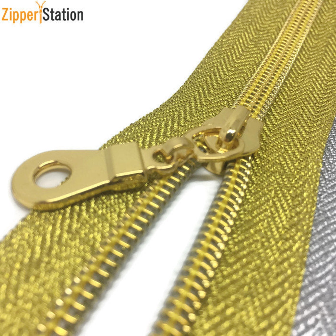 Metallic Continuous Nylon Coil Zipper No 5 Weight Metallic - Etsy