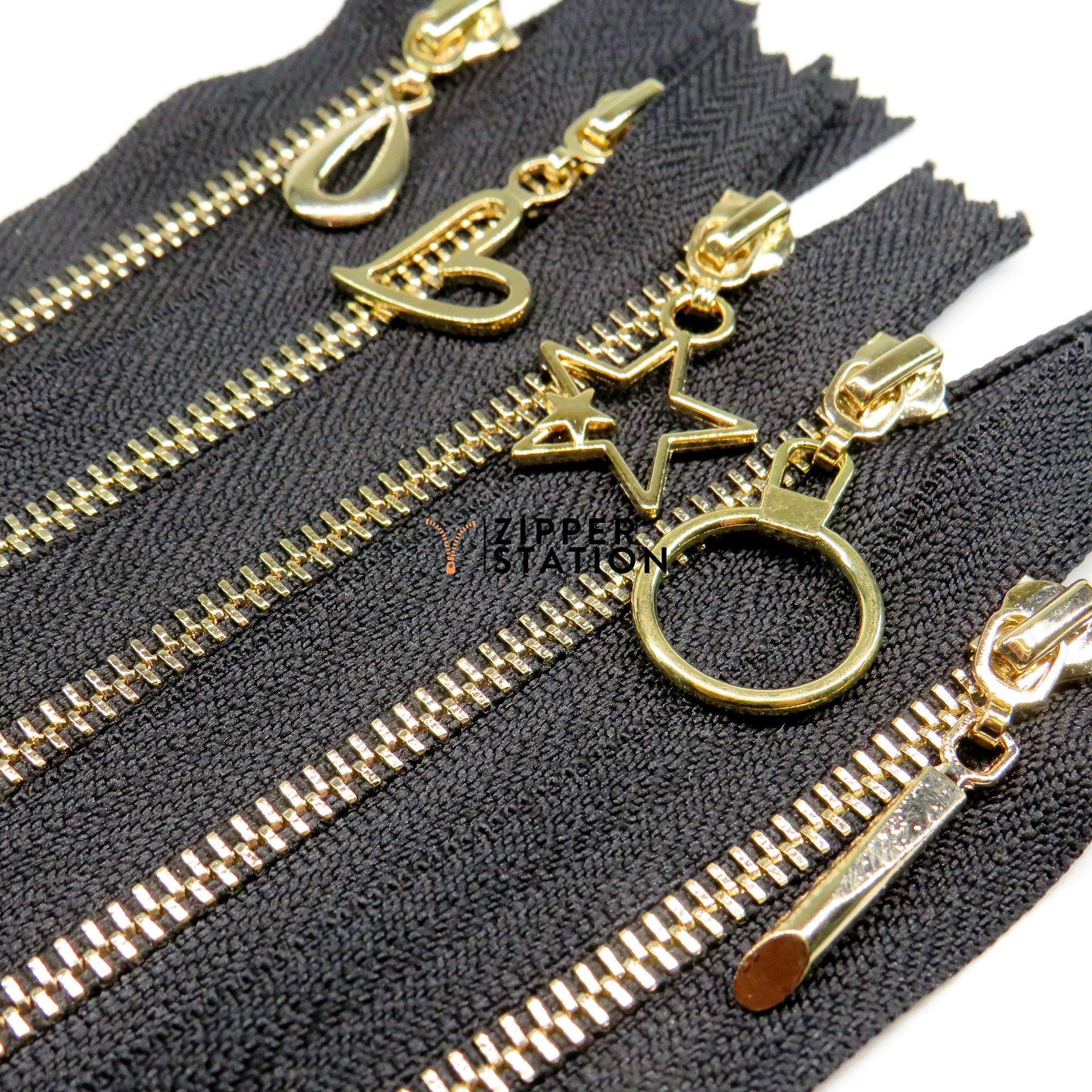 Metal Zips Closed End 3 Weight Gold Teeth Size No3 Zippers - Etsy UK