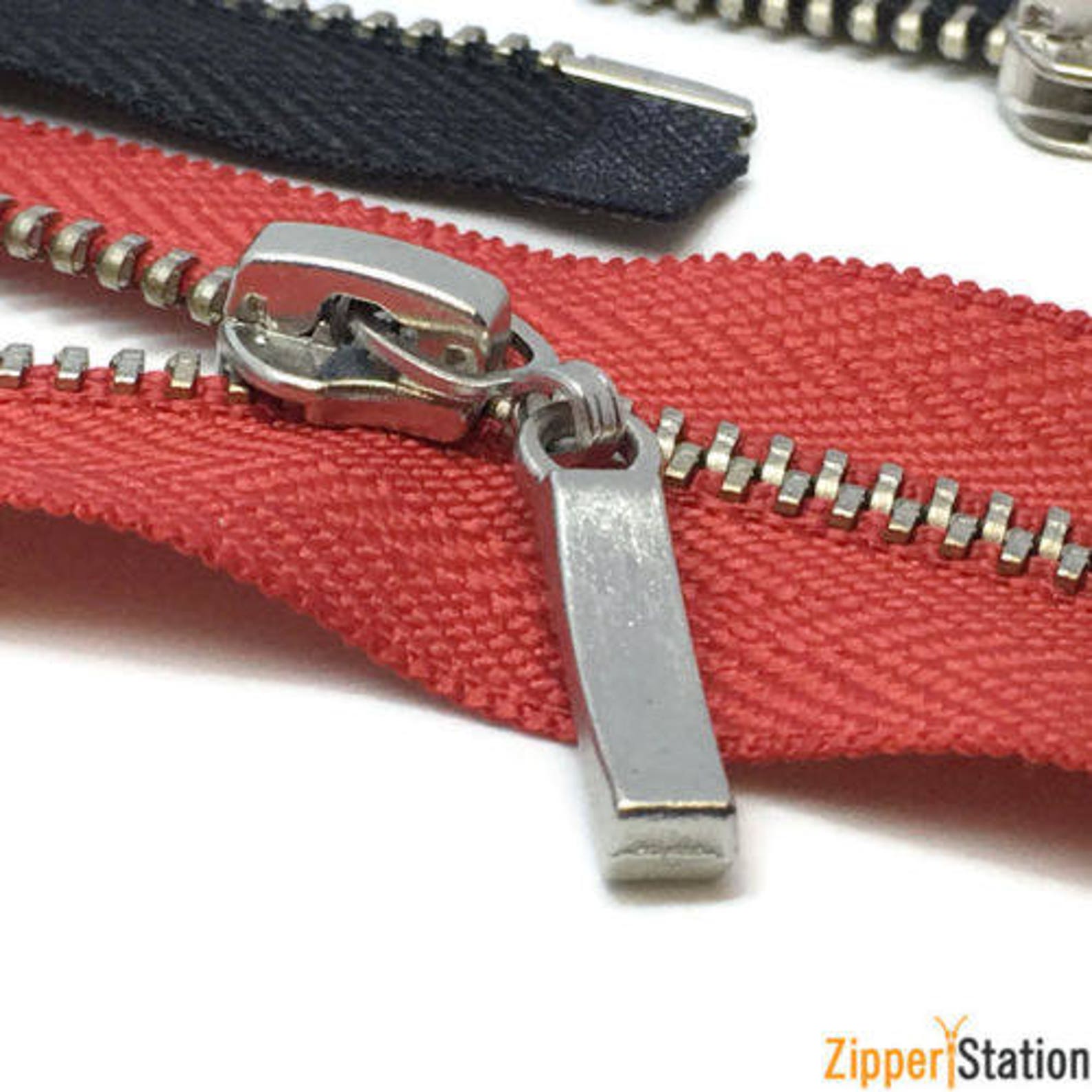 Chrome Teeth Zips No 3 Weight Zip - Open End Silver Chrome Zipper ...