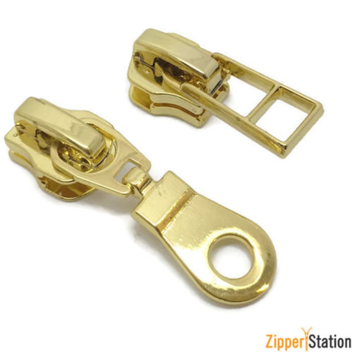 Gold No8 and No5 Zip Slides Pulls Fastenings for Metal - Etsy UK