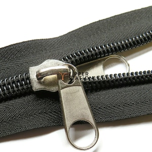Black 10 Heavy Duty Continuous Tent Zip, 2-way Slider for Zipper - Etsy UK