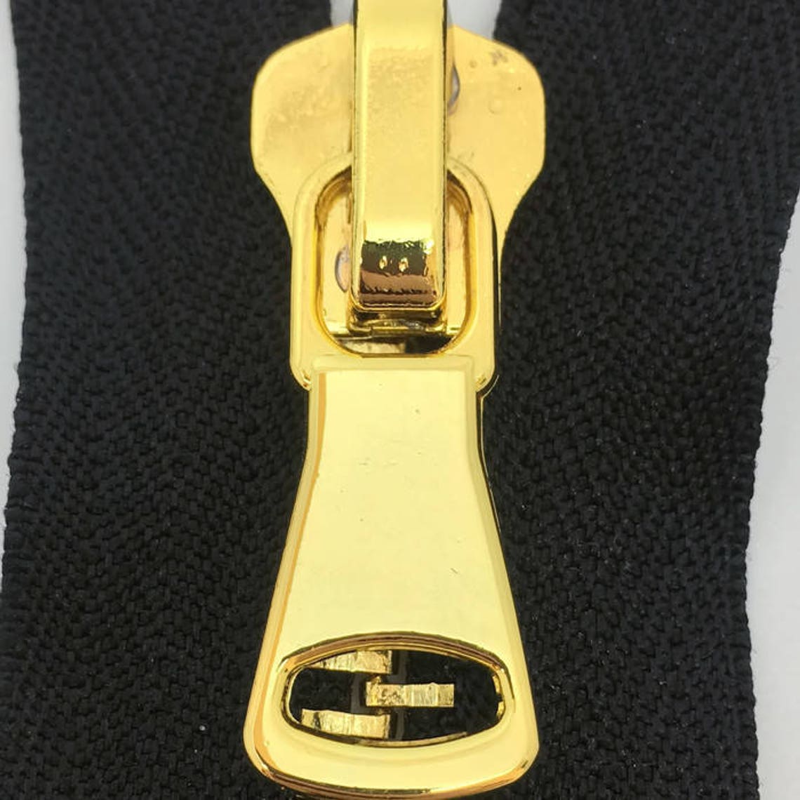 Heavy Duty No 8 Polished Gold Teeth Zip Metal Closed End | Etsy