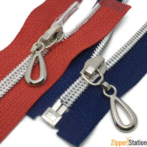 Decorative Nylon Open End Zip With SILVER Coil Teeth (N5-SILVER-OE) - Etsy