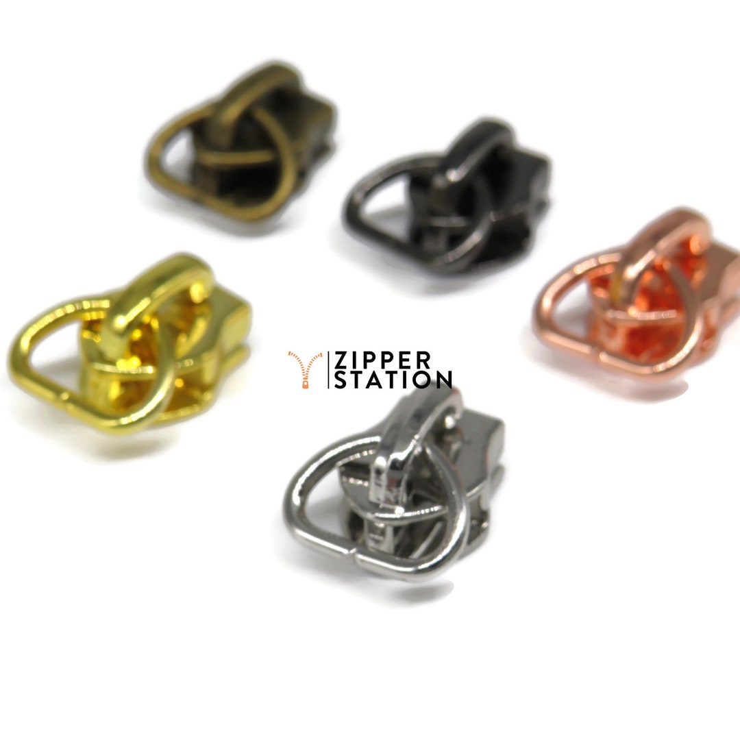 D Ring Zipper Pulls para 5 Nylon Continuous Zip 5 acabados incluyendo ...