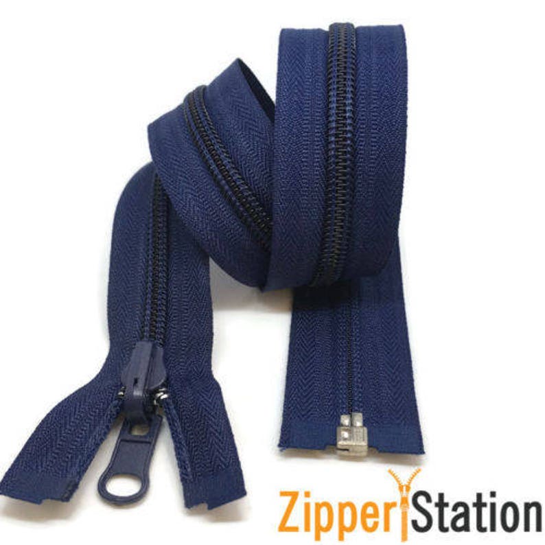 Nylon Open End Reversible Zipper no5 Reversable Zip Black | Etsy