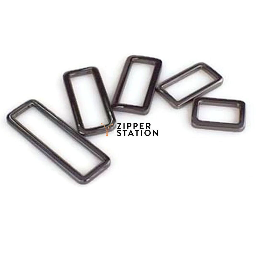 Gun Metal Rectangle D Rings - Solid Cast Loops for Webbing - 18 25 33 ...