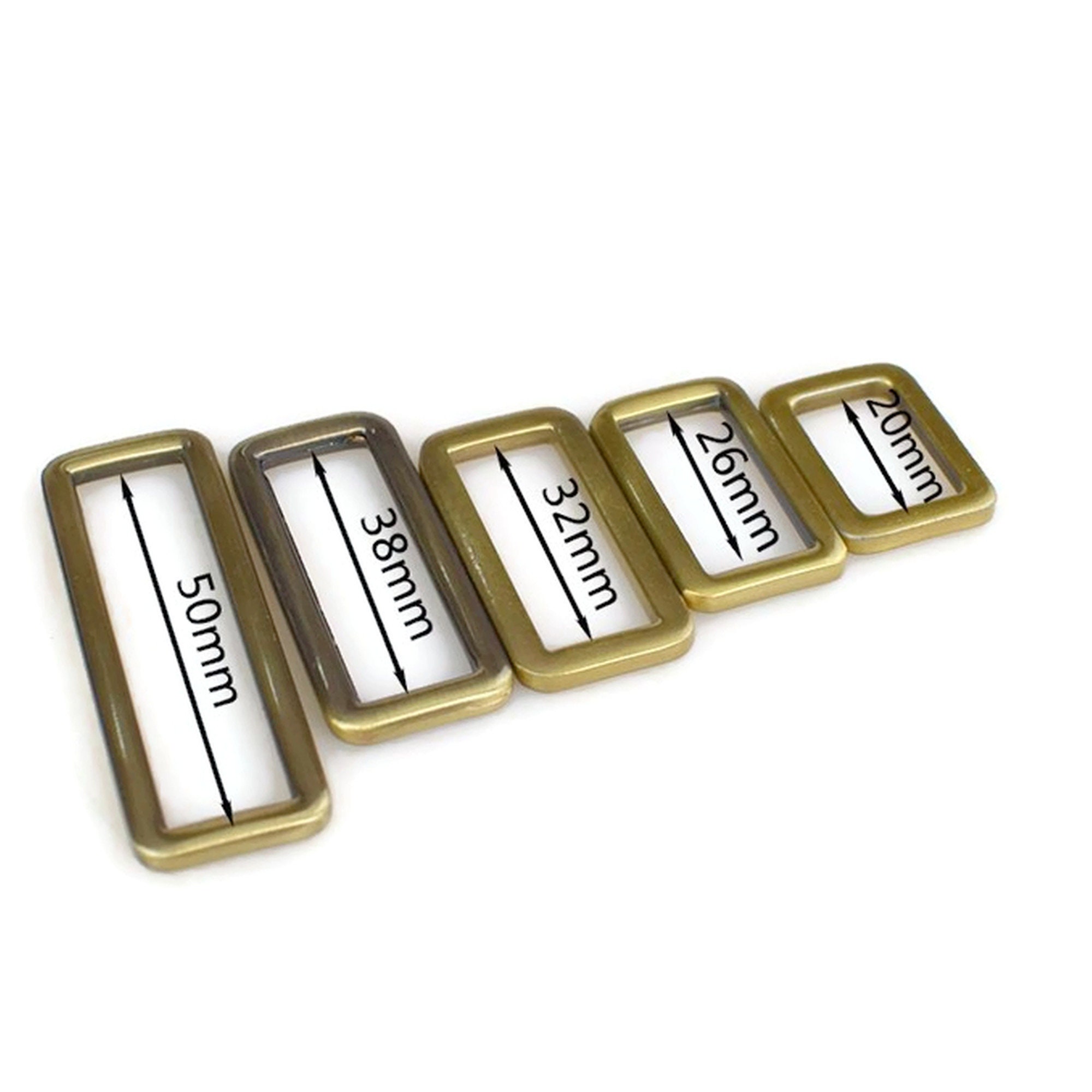 Brass Metal Rectangle D Rings Solid Cast Loops for Webbing - Etsy UK