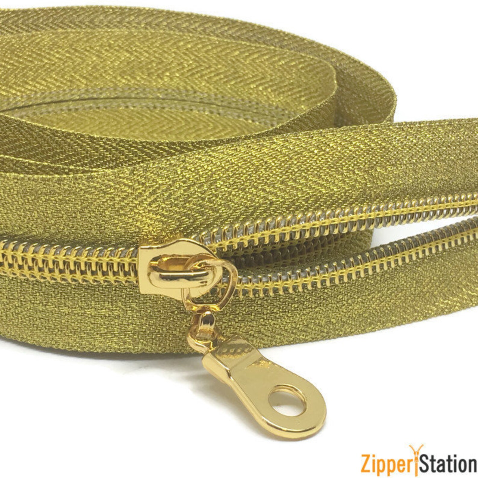 Metallic Continuous Nylon Coil Zipper No 5 Weight Metallic - Etsy