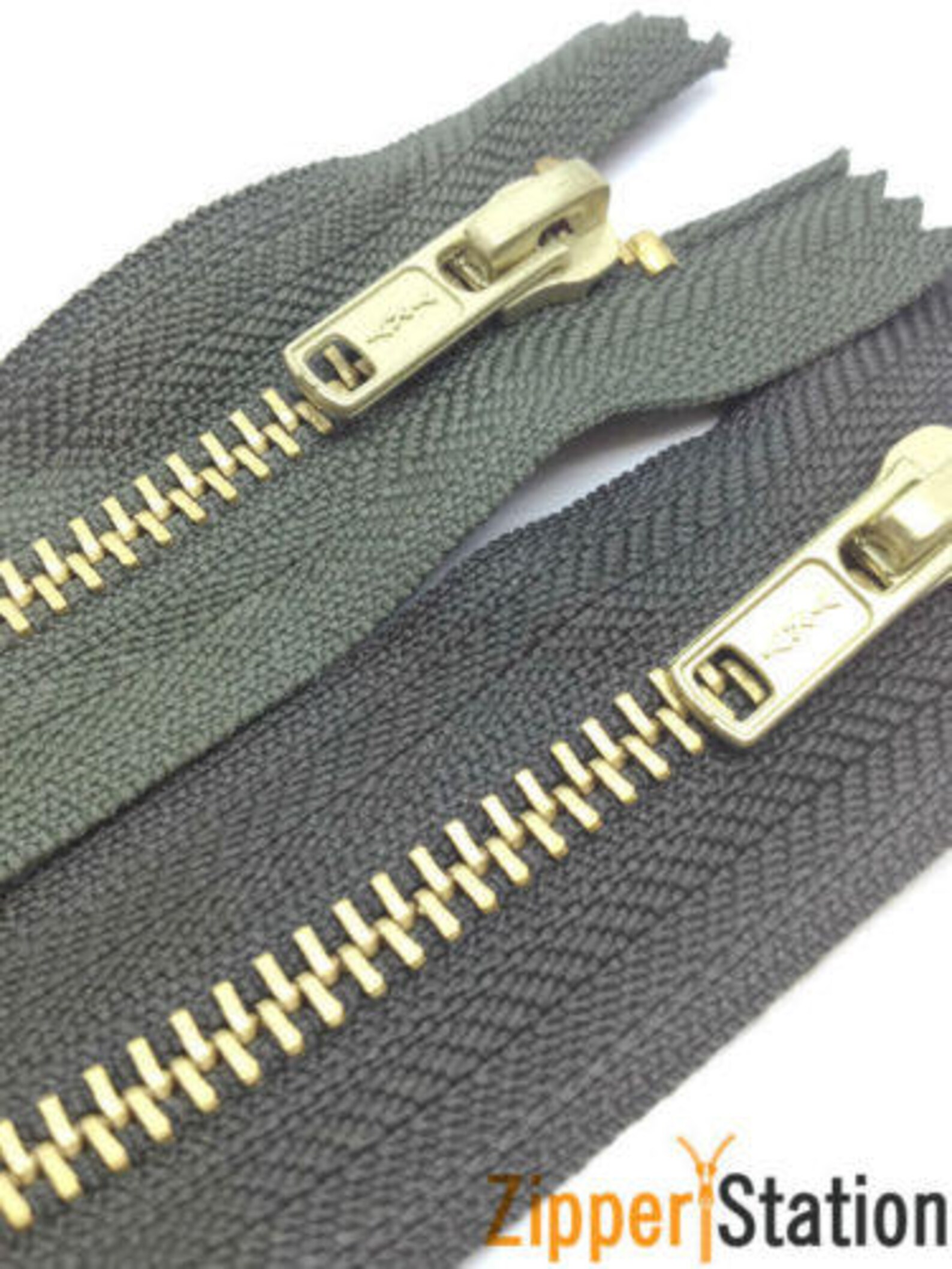 Brass Trouser Jeans Zip Zipper - Closed End - 17 Colours, 4" to 8 ...