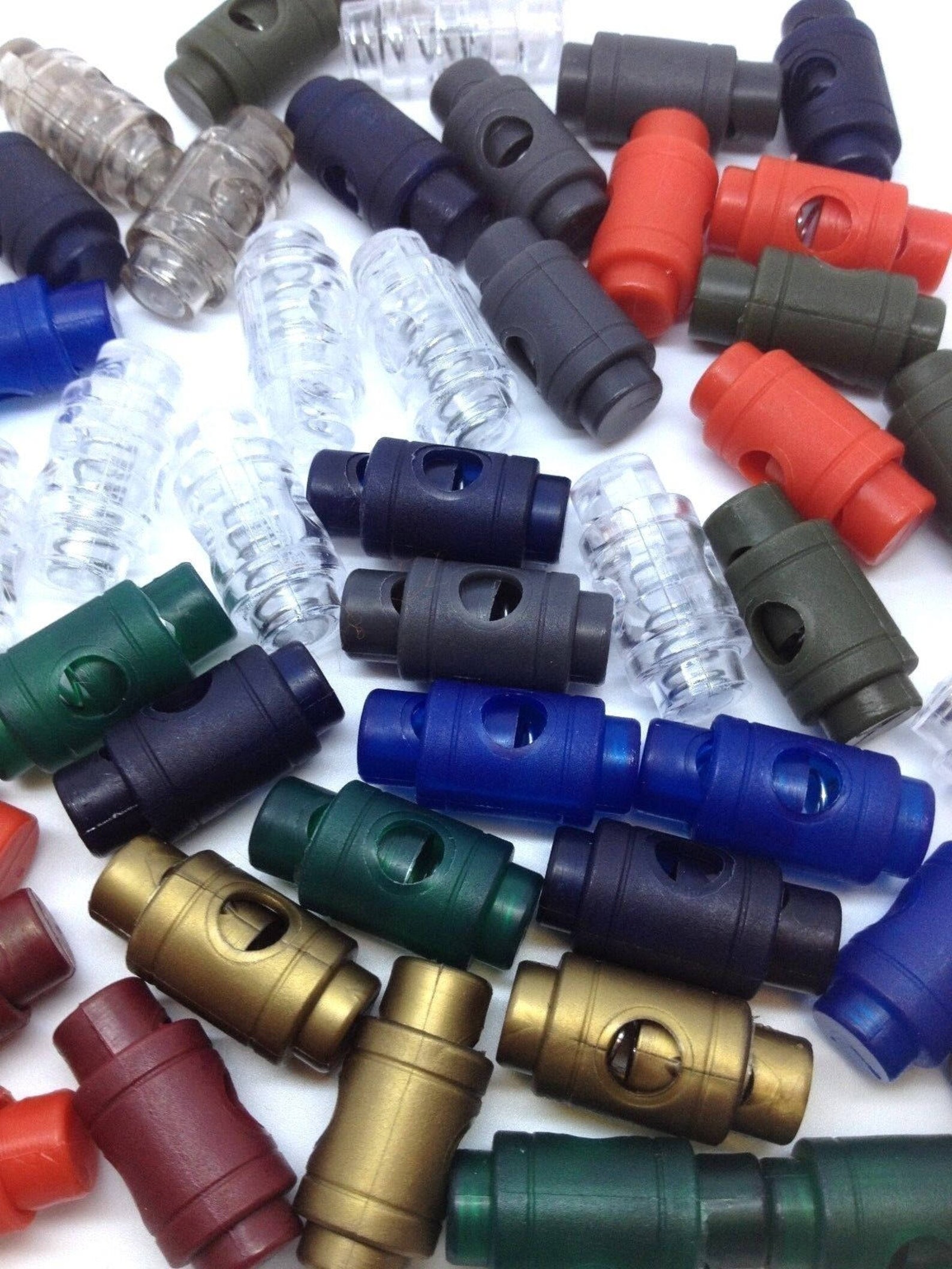 Toggle Cylinder Cord Lock End Spring Stopper - 18 Colours in Packs of 2 ...
