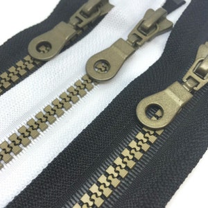 Chunky Open Ended Zip Plastic Teeth Choice of 25 Colours & - Etsy