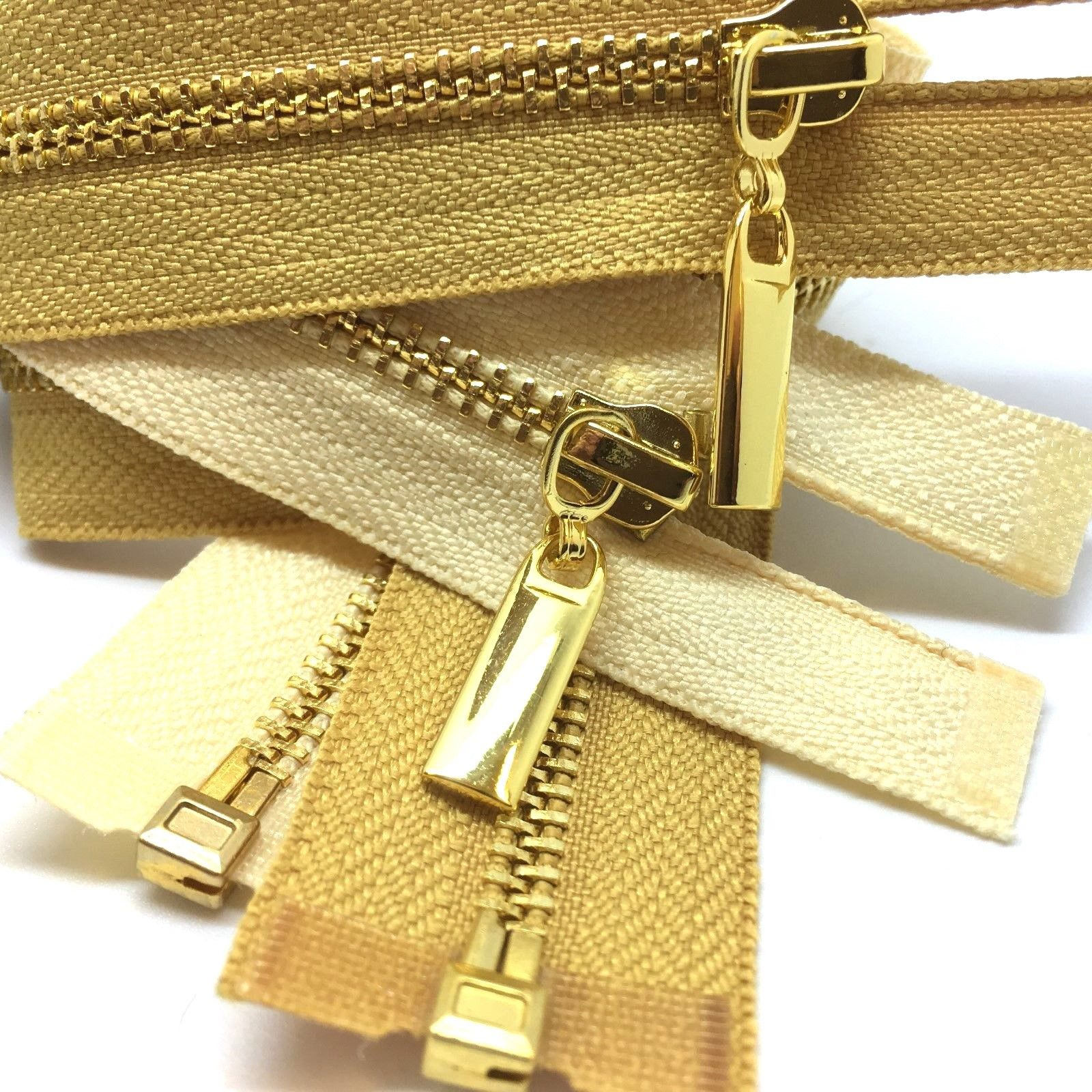 Open Zipper Gold