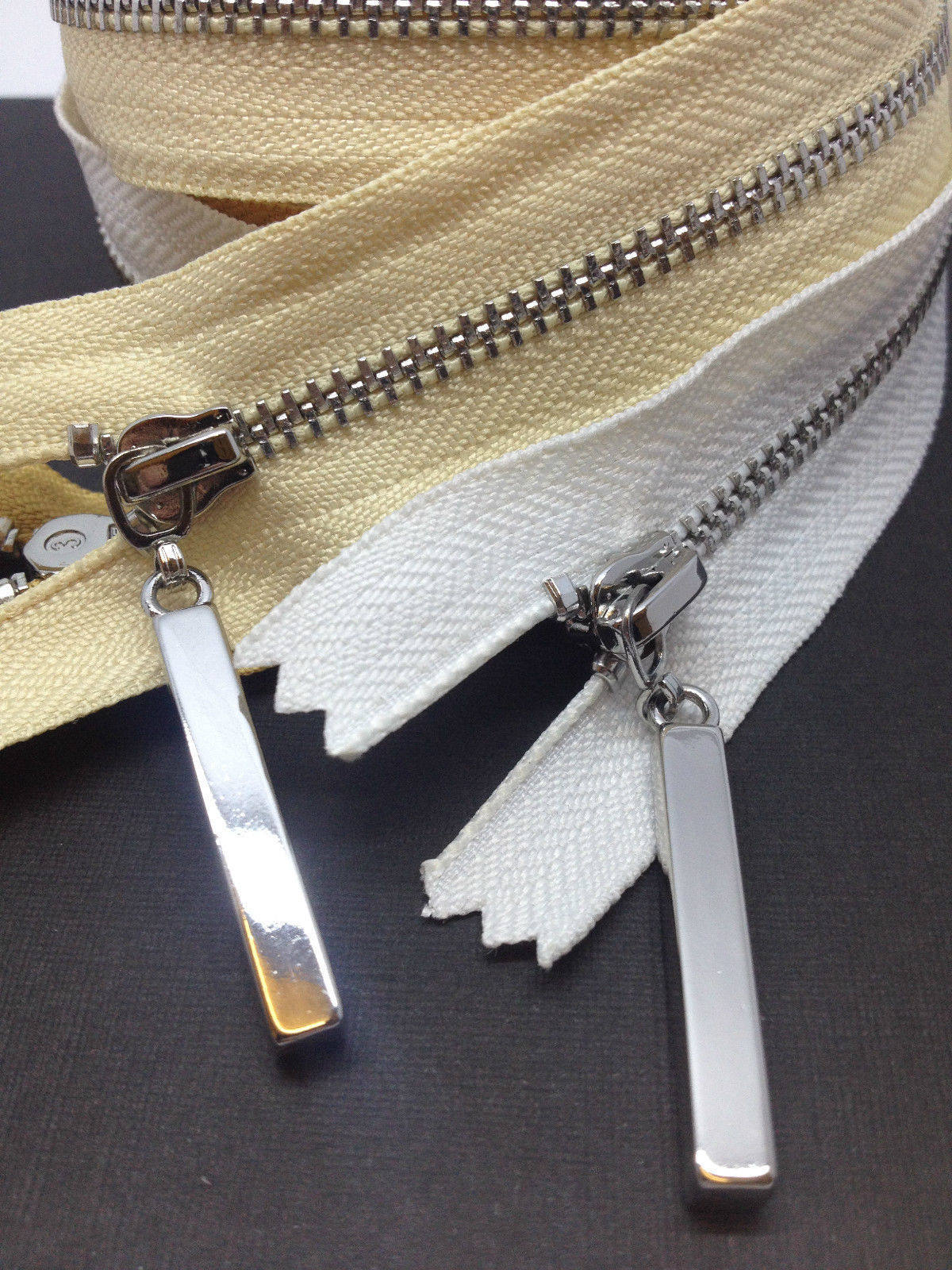 OPEN END Metal Polished Silver Teeth Zips No 3 Weight Zipper | Etsy UK