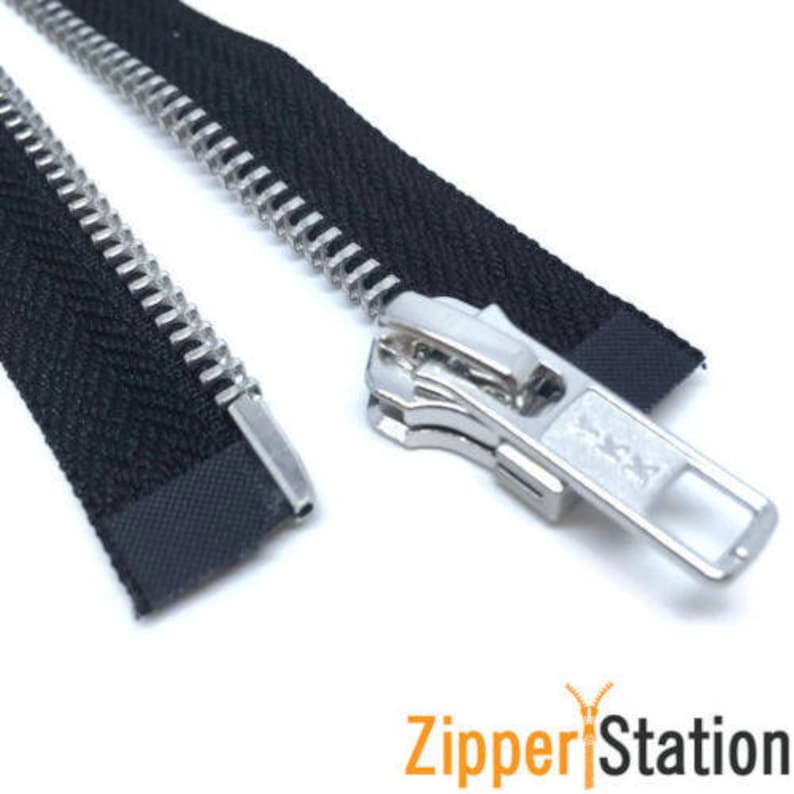 Ykk Metal Teeth Open Ended Zips Zippers ( Choice of Zip Length & Colour ...