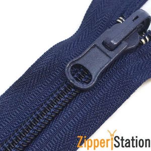 Nylon Open End Reversible Zipper no5 Reversable Zip Black, Grey, Navy ...