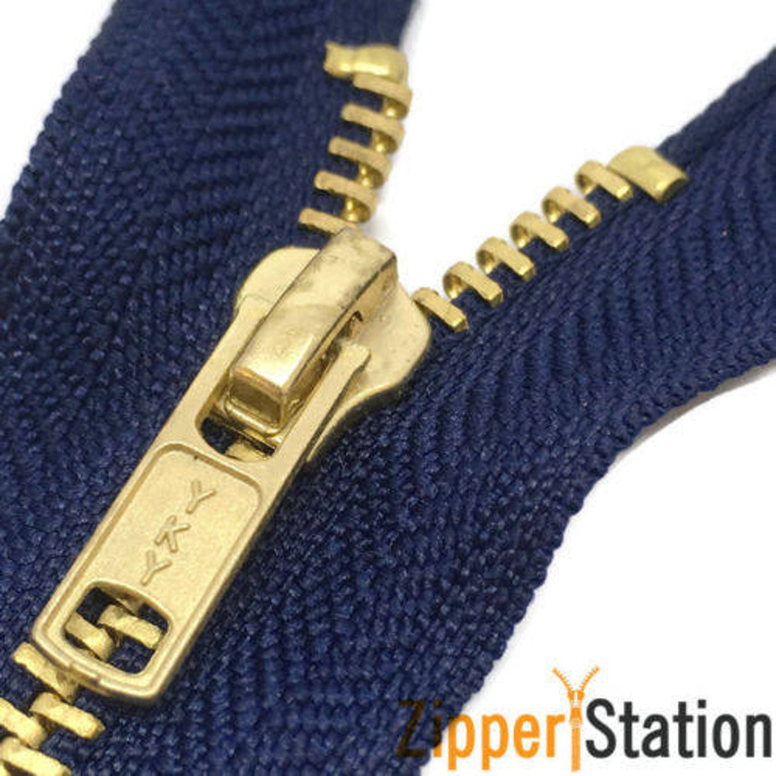 Brass Trouser Jeans Zip Zipper - Closed End - 17 Colours, 4" to 8 ...