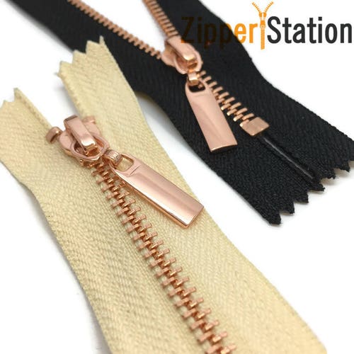 Metal Polished Gold Teeth Zips No 3 Weight Zip Closed End - Etsy UK