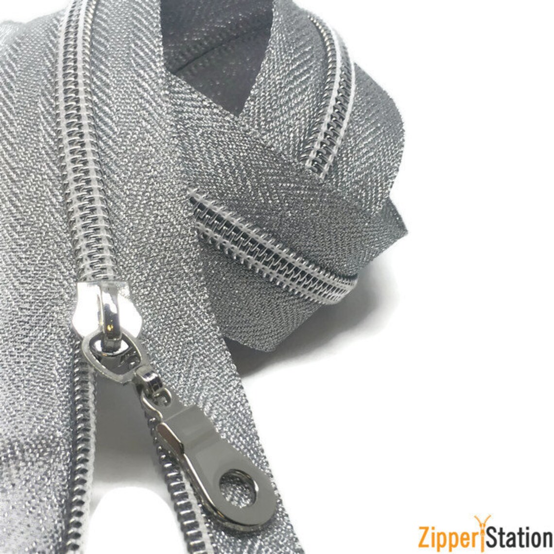 Metallic Continuous Nylon Coil Zipper No 5 Weight Metallic - Etsy