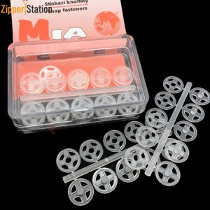 Snap Fasteners, Poppers, Press Studs. Clear Plastic, 10mm and 13mm - Etsy