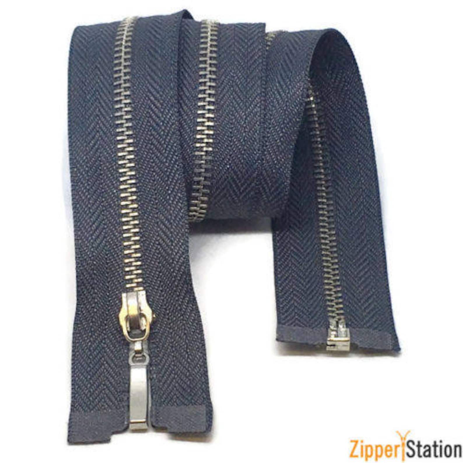 Chrome Teeth Zips No 3 Weight Zip - Open End Silver Chrome Zipper ...