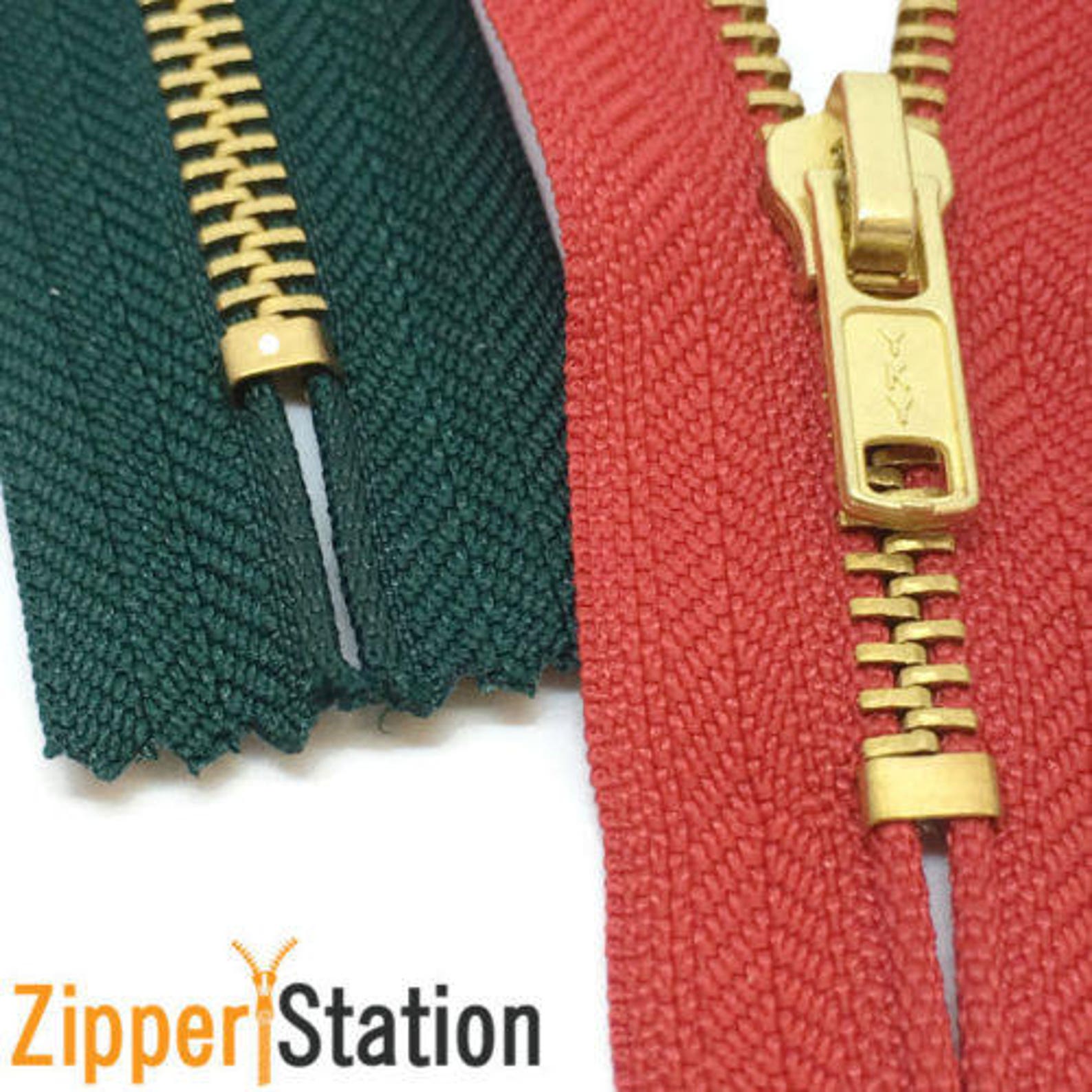 Brass Trouser Jeans Zip Zipper - Closed End - 17 Colours, 4" to 8 ...