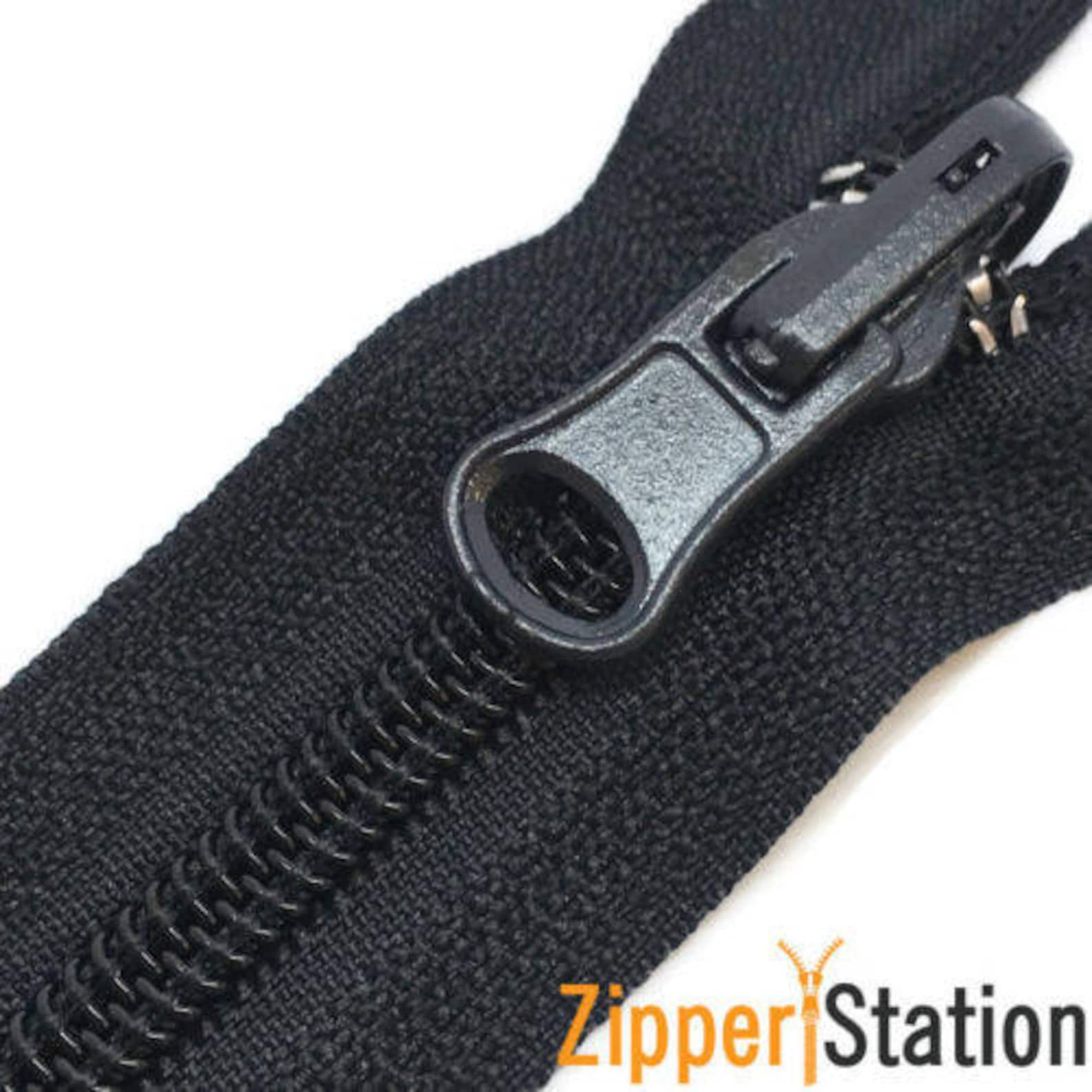 Nylon Open End Reversible Zipper no5 Reversable Zip Black | Etsy