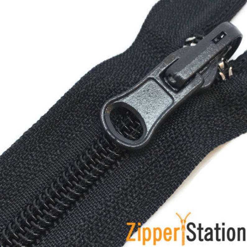 Nylon Open End Reversible Zipper no5 Reversable Zip Black | Etsy