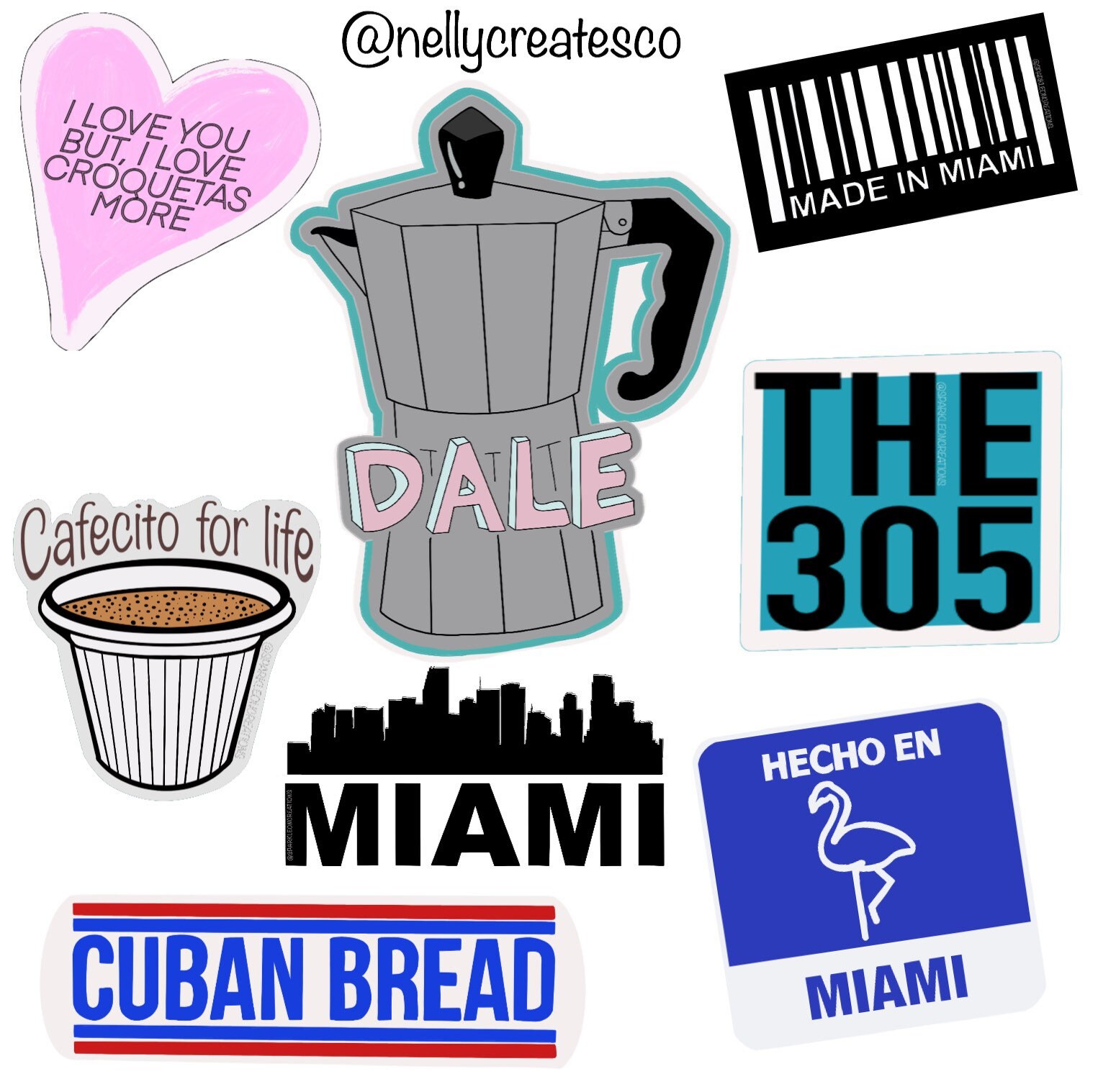 Miami sticker bundle | Etsy